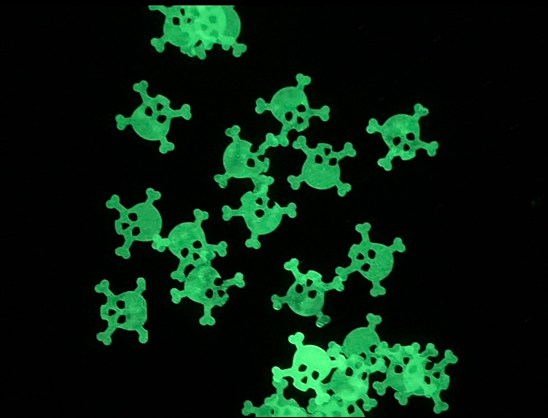 G0776 Glow Skulls – Radioactive Glitter