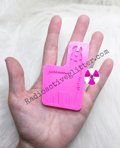 026 Llama Silicone mold – Radioactive Glitter
