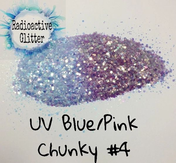 G0476 UV 04 Chunky Blue/Pink – Radioactive Glitter